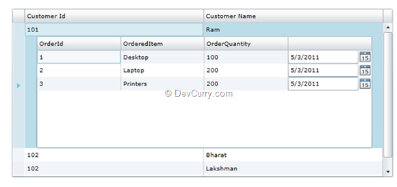 Silverlight 4 Nested Datagrid For Master Details Scenarios
